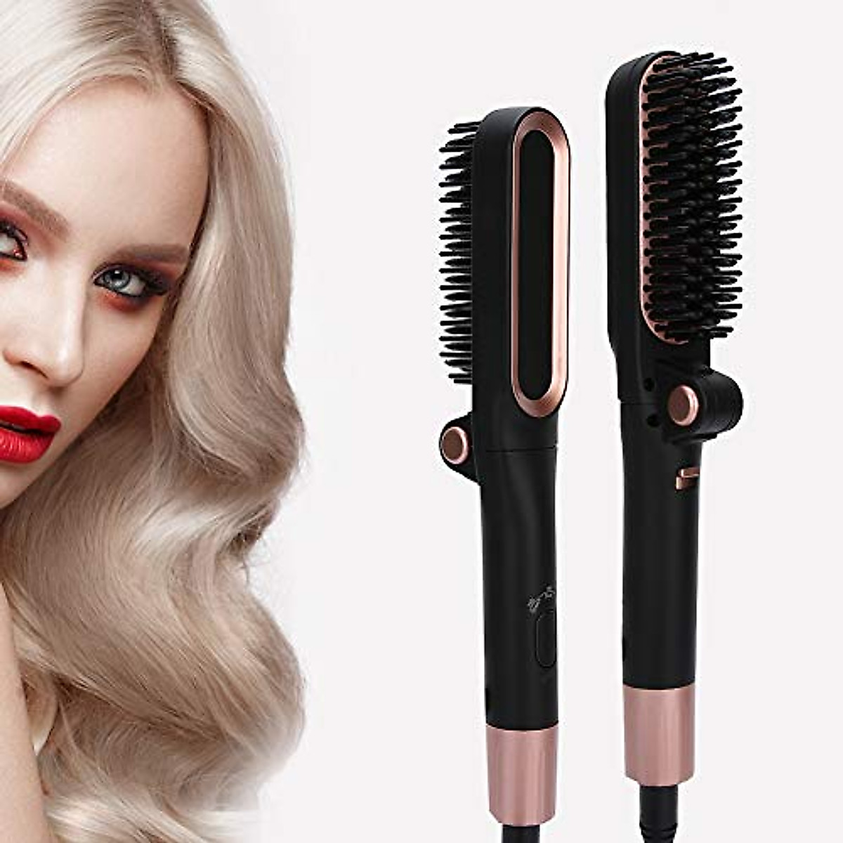Folding Hair Straightener Comb 3 Gears Temperature Massage Straightening Comb 100-240V[US], Electric Hair Straightener Comb Chemical Hair StraightenersHair Perms, Relaxers-Texturizers