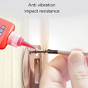 ViaGasaFamido Threadlocker Adhesive Red Threadlocker Sealer 50g Sealing Glue Metal Glue Screw Glue Repair for Thread Fastening Sealing Flange Hoses
