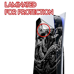 ITS A Skin Skins Compatible with Sony Playstation 5 Console Disc Edition - Protective Decal Overlay Stickers wrap Cover - Skull Anchor Octopus Under Sea