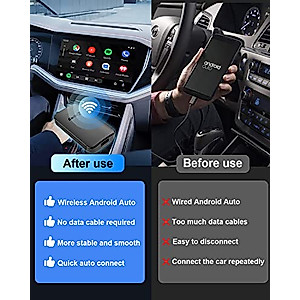 Wireless Android Auto Car Adapter CarlinKit A2A Dongle for Cars only Support Original Wired Android Auto, Instant Connection- Easy Setup- 5 GHz WiFi- GPS Navigation Fast Transmission…