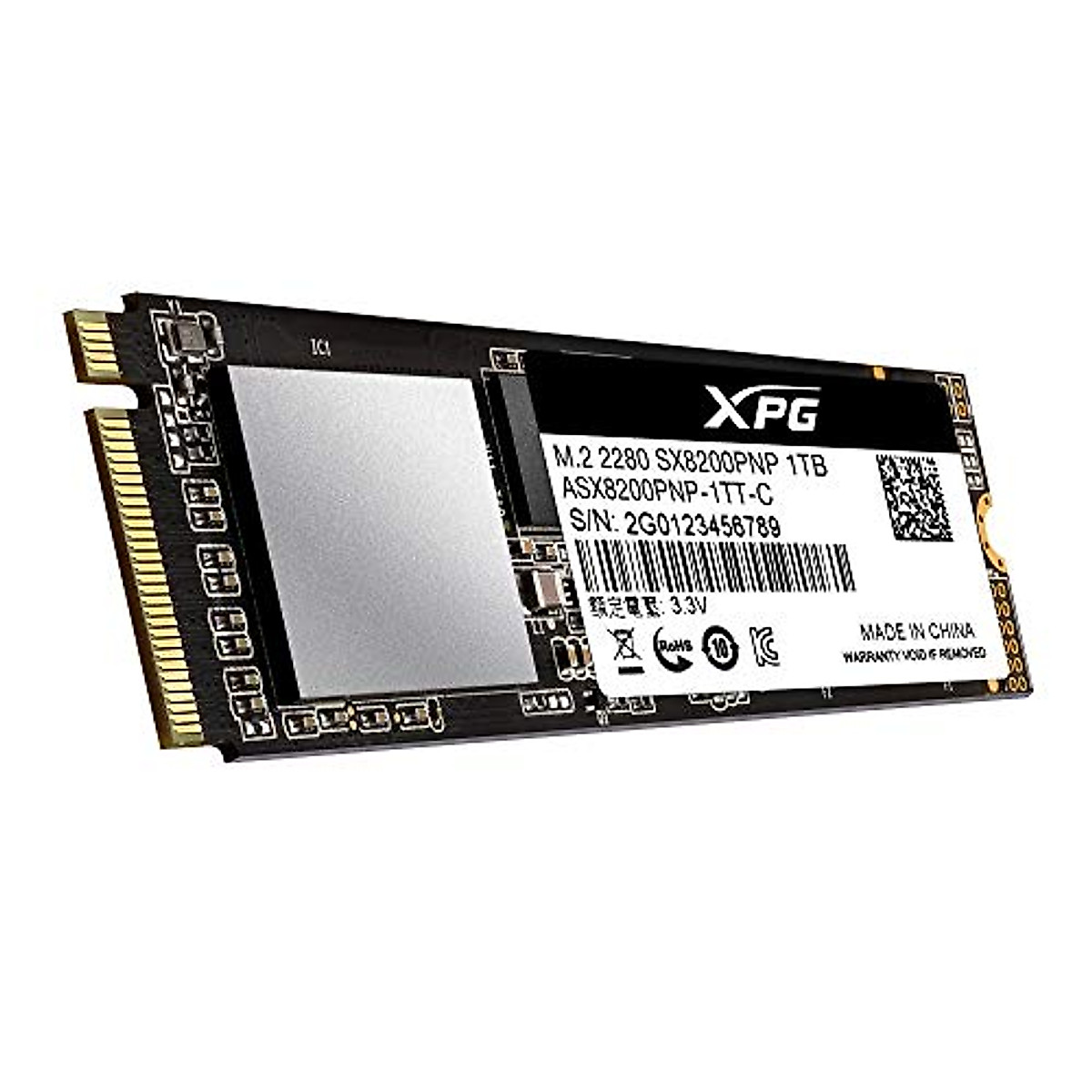 ADATA XPG SX8200 Pro 1TB 3D NAND NVMe Gen3x4 PCIe M.2 2280 Solid State Drive R/W 3500/3000MB/s SSD (ASX8200PNP-1TT-C)