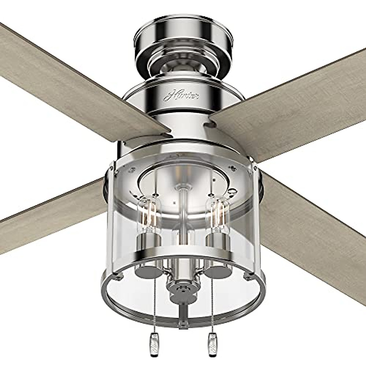 Hunter Fan Company 50269 Astwood Indoor Ceiling Fan with LED Light and Pull Chain Control, 52", Matte Black Finish