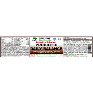 Dogzymes Probiotic Daily Balance - Supplies Nutritional Support and Live microorganisms for intestinal Well-Being as Well as enzymes for Proper Digestion. (8 Ounce)