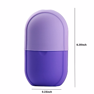 Ice Roller Mold-Ice Roller for Face and Eye，Beauty Cube Brighten Skin &Enhance Natural Glow &Remove Fine Lines，Facial Beauty Ice Roller Skin Care Tools (Oval, purple)