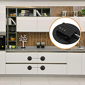 BokWin Refrigerator Combination Lock, Refrigerator Child Lock, Freezer Door Lock, Strong Adhesive Coded Lock Fridge Safety Lock Children File Drawer Cupboard Lock, No Keys Needed - Just Stick It