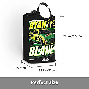 Ryan Blaney 12 Large Laundry Basket Laundry Hamper Bag Washing Bin Clothes Bag Collapsible Tall with Handles Waterproof Bathroom College Essentials Storage for College Dorm, Family