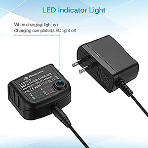 Powerextra 20 Volt Lithium Battery Charger LCS1620 for Black and Decker 16V 20V Lithium Ion Battery LBXR20 LBXR20-OPE LB20 LBX20 LBX4020 LB2X4020 LBXR2020-OPE BL1514 LBXR16