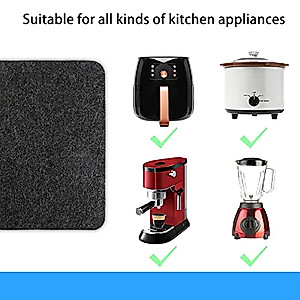 2 Pack Heat Resistant Mat for Air Fryer,Kitchen Appliance Sliders,Kitchen Countertop Protector Mat,Air Fryer Mat for Counter Heat Black