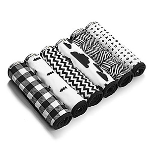 BaeBae Goods Burp Cloths for Baby Boy & Girl - Ultra Absorbent Burping Rags - Anti Shrink Unisex Burpy Clothes - Super Soft Jersey Cotton, Large 21"x10" - Thick for Newborn Cloth Diapers - 6 Pack