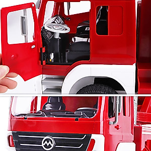Toy Trucks for Toddlers – Trucks for 3 Year Old Boys and Girls – Deluxe Fire Truck Toy for Kids – Lights and Sound Effects – Cab Tilts and Button Roofs – Ideal for Birthday, Outdoor Play