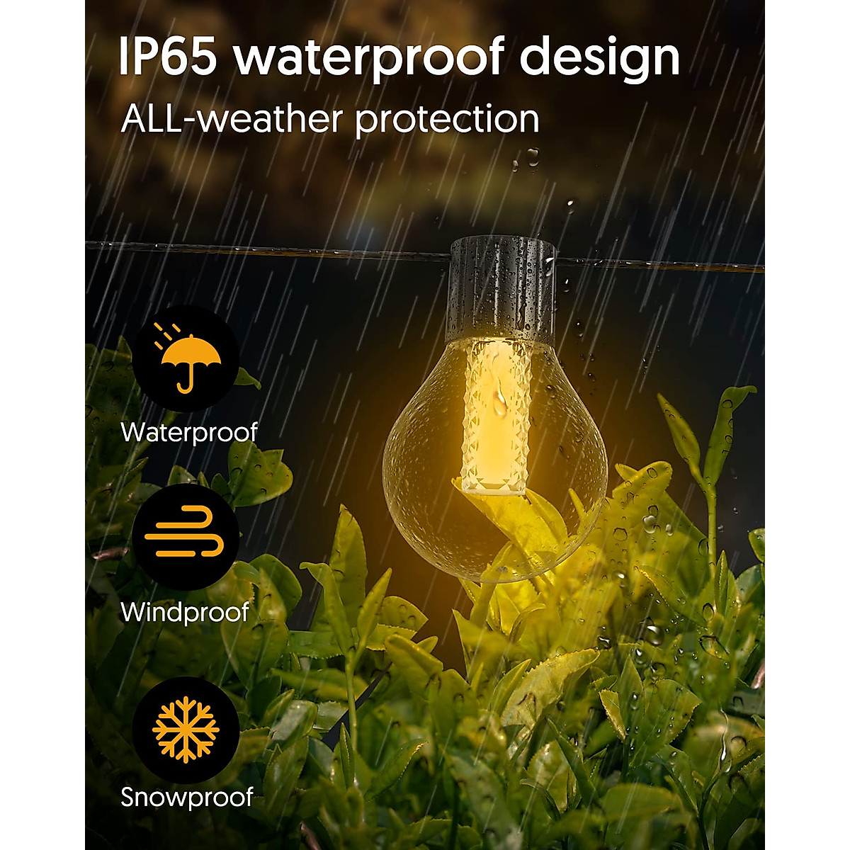 Outdoor String Lights with Dimmer App Control, 50Ft Patio Lights Waterproof Shatterproof G40 Globe 25 Led Bulbs 2000K, Connectable Christmas Hanging Light Timer Remote for Indoor Outside Porch Party