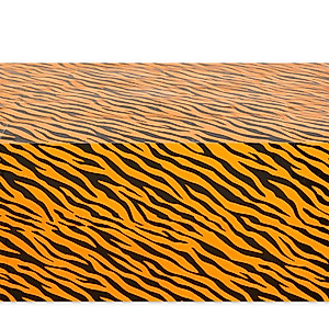 Tiger Print Tablecloths for Jungle Safari Birthday Party (54 x 108 in, 4 Pack)