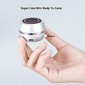vomauxin Wireless Mini Speaker with 3.5mm Aux Input Jack, 3W Loud Portable Speaker for iPhone iPod iPad Cellphone Tablet Laptop, with USB Rechargeable Battery, Gift Choice for Kids, Silver