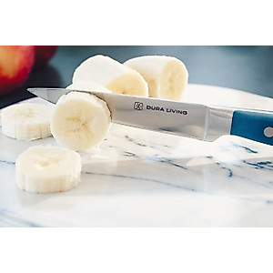 DURA LIVING 3.5 Inch Paring Knife – Essential High Carbon Stainless Steel, Razor-Sharp, Multipurpose Small Kitchen Knife, Ergonomic Handle, Perfect for Precision Tasks, Royal Blue