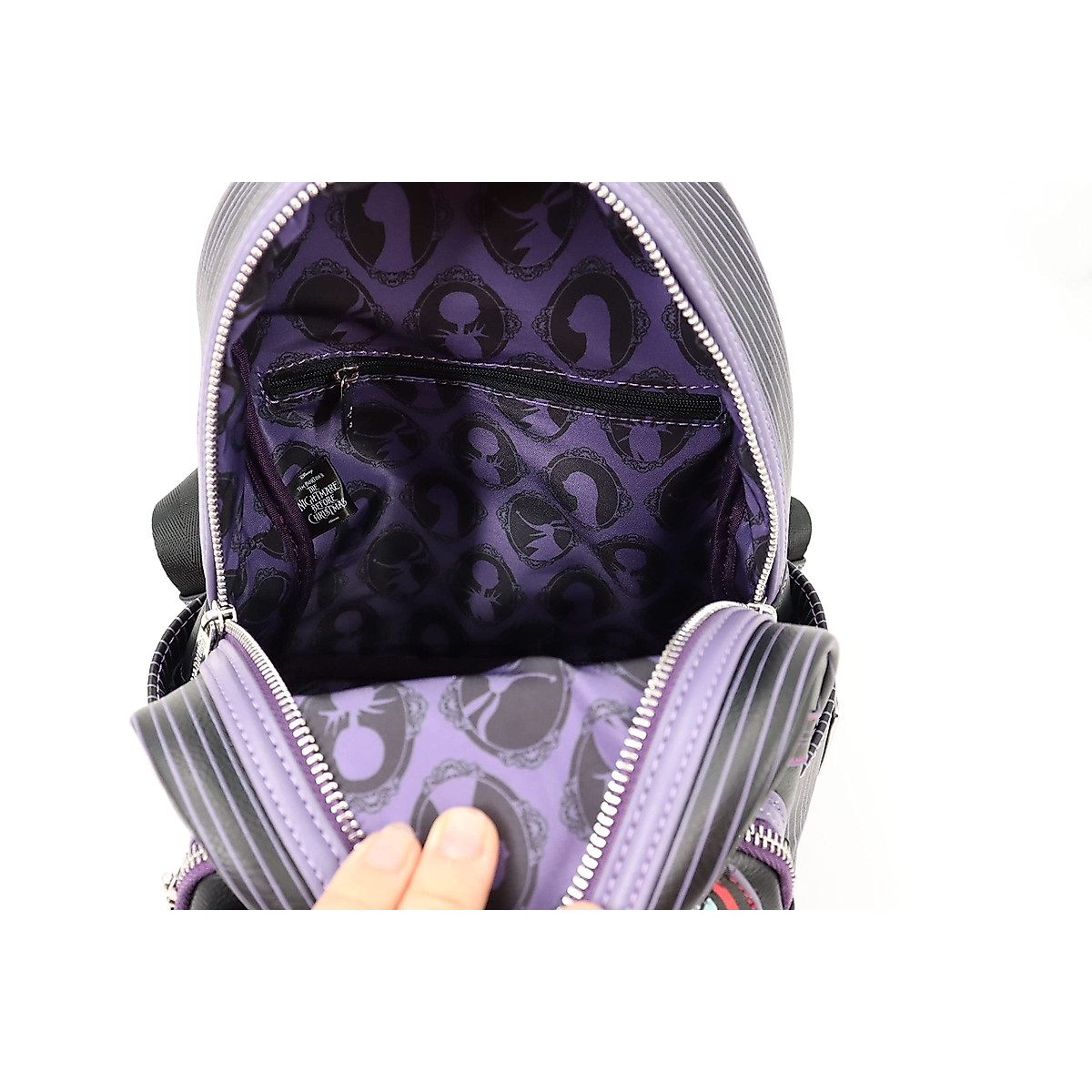 Loungefly Disney Nightmare Before Christmas Dapper Jack and Sally Cosplay Womens Double Strap Shoulder Bag Purse