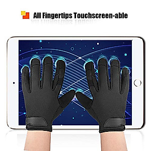 Cierto Touch Screen Work Gloves for Men and Women | Breathable and Anti-skid Working Gloves Garden Gloves for Warehouse Construction Gardening