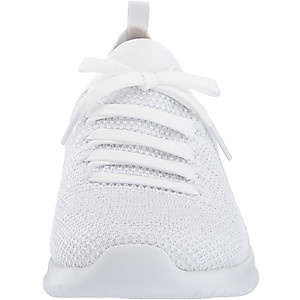 Skechers womens Ultra Flex Salutations Sneaker, White/Silver, 7.5 US
