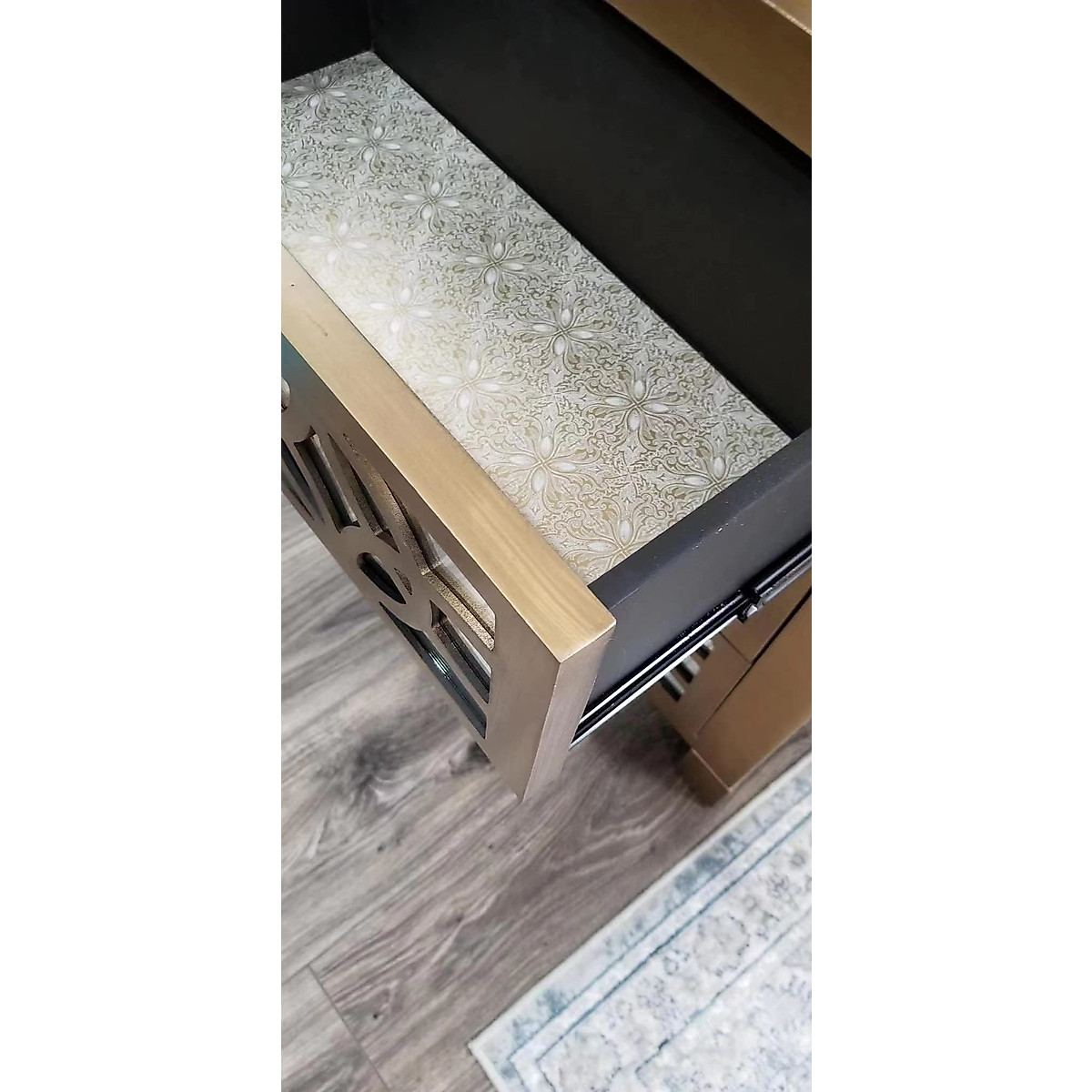 Decorative Paper Self Adhesive Shelf Drawer Liner Sticker 17.7 inch by 9.8 Feet