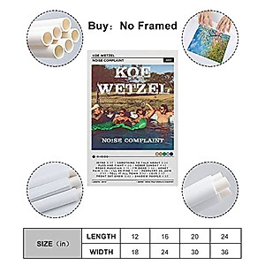 MEETJE Koe Poster Wetzel - Noise Complaint Canvas Posters Wall Art Bedroom Office Room Decor Gift DAYOSIX Unframe:12x18inch(30x45cm)