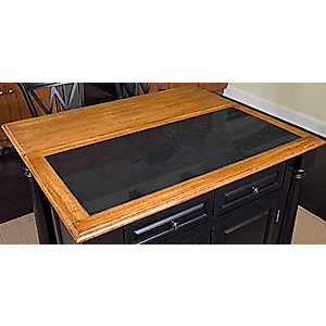 Monarch Black/Distressed Oak Kitchen Island with Granite Top by Home Styles