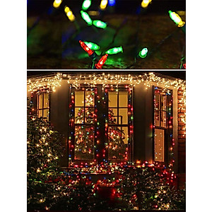 Twinkle Star 300 LED Halloween Mini String Lights, 99 FT Fairy Lights with Safe Adapter for Indoor Outdoor Home Garden Party Christmas Decoration, Purple