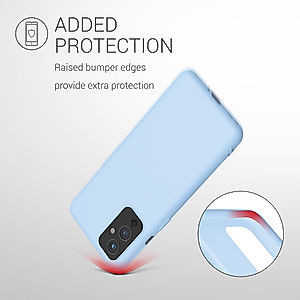 kwmobile Case Compatible with OnePlus 9 (EU/NA Version) Case - Soft Slim Protective TPU Silicone Cover - Light Blue Matte
