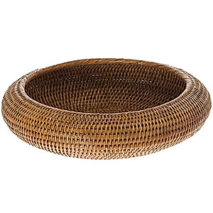 KOUBOO La Jolla Rattan Fruit Bowl, Honey Brown