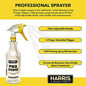HARRIS Spray Bottle Assortment Bundle, 3-Pack with Attachable Funnel