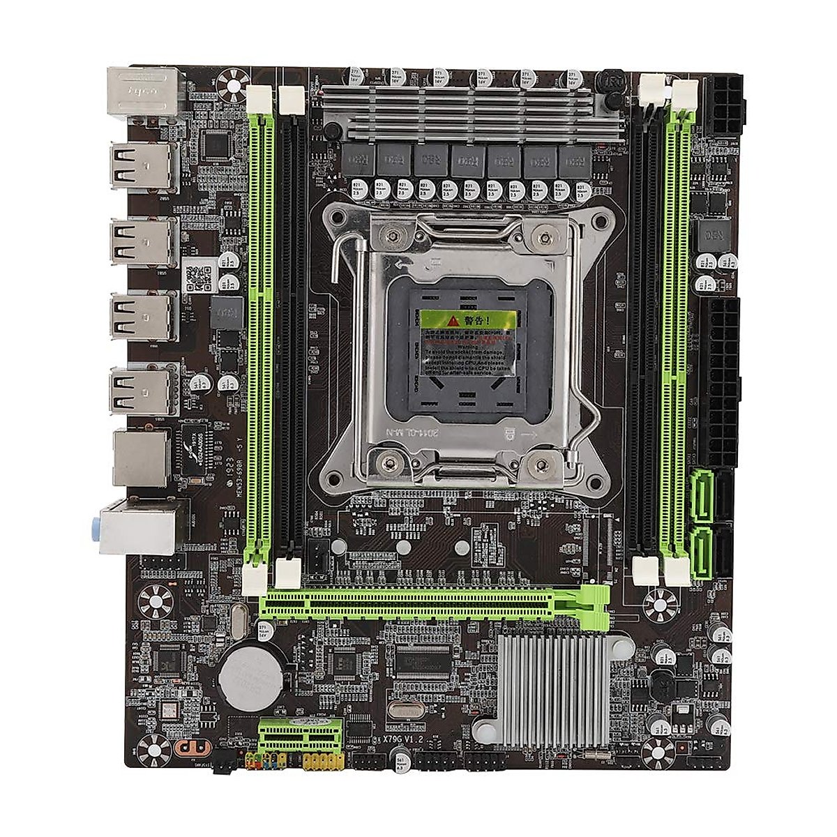 Hopcd Desktop Computer Motherboard, LGA 2011 Motherboard Support 1066/1333/1600 / 1866MHz DDR3+ RTL8111H Gigabit Network Card / SATA3.0+PCI-E /6-Channel Audio Chip