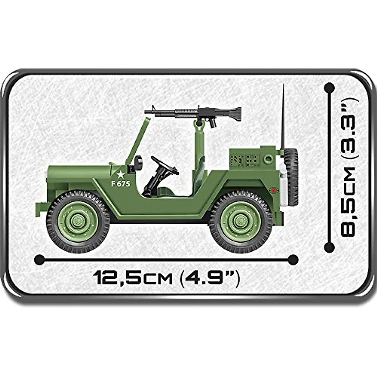 COBI Historical Collection M151 A1 Mutt Vehicle, Multicolor