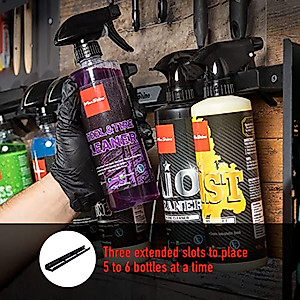 Maxshine Trigger Spray Bottle Holder – Hanging 5 or 6 Units of 16oz Bottles on The Holder, Simple and Durable Design