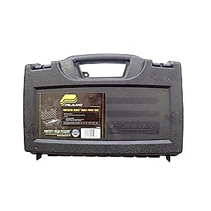 Plano Protector Series Single Pistol Case, Small, Black, Hunting Gun Case with Padlock Tabs and Foam Padding, Hard Plastic Pistol Case