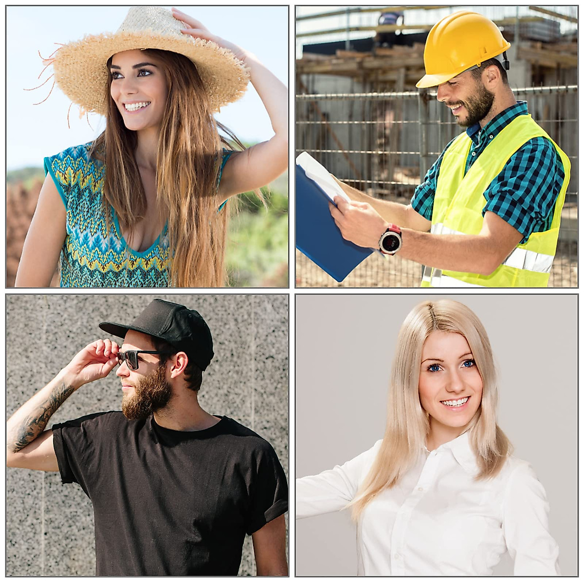 Yolev 40 Pcs Hat Sweat Liner Pad Absor Bent Sweat Breathable Golf Hat Size Reducer for Men and Women Cap Black, White