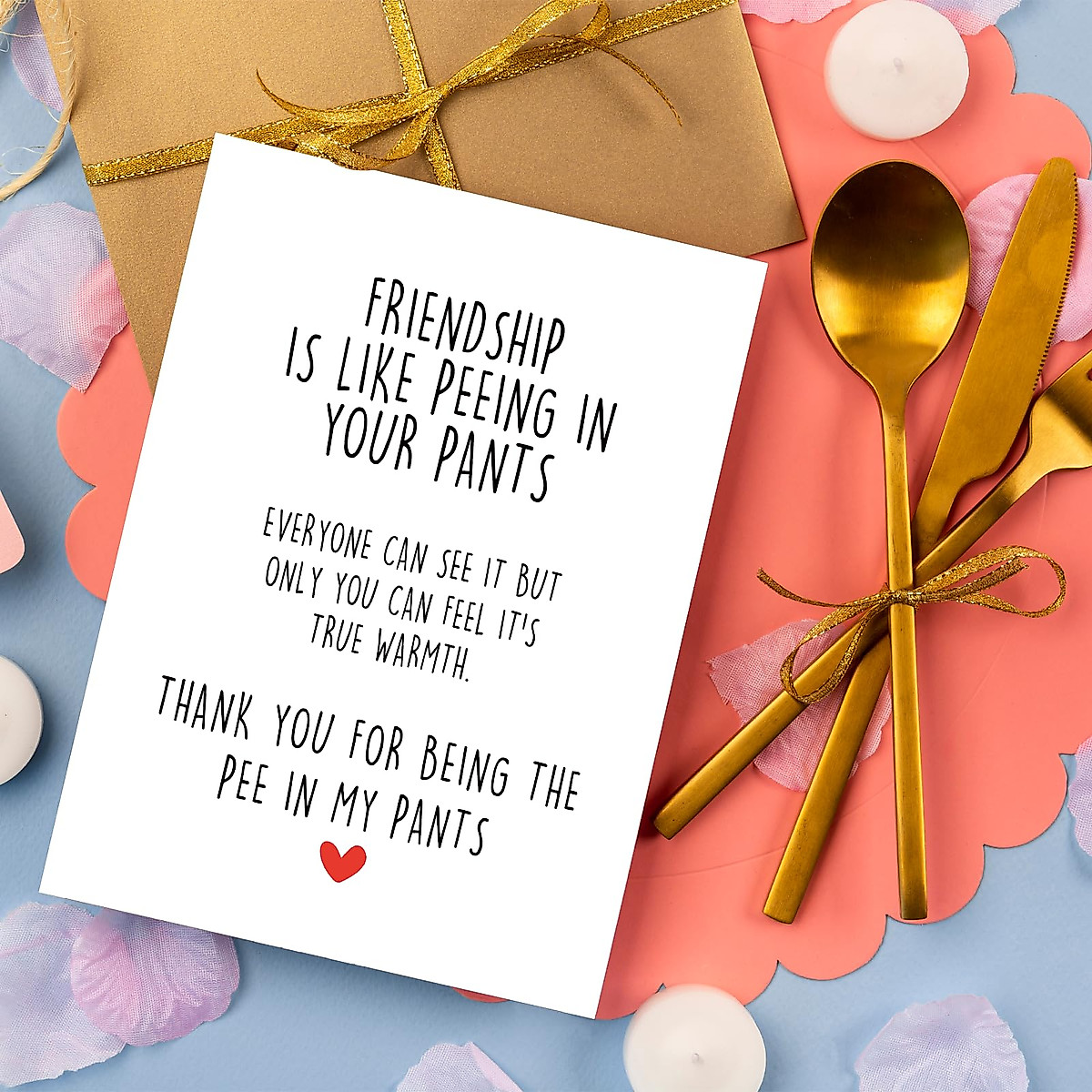 Bhiosng Funny Best Friend Birthday Card, Friendship Day Card for Men Women, Cute Bestie Card, Friendship Gift For Her, Friendship Thank you Card for Him Her