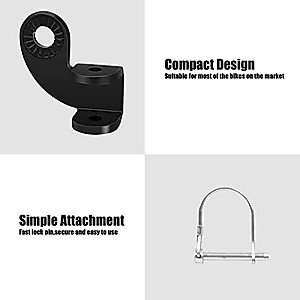 Bicycle Stainless Trailer Hitch Coupler Attachment, Colmthys Trailers Adapter Replacement Connector Included, Suitable for Kids Burley Bee Bike, Pets Trailers (12 MM)