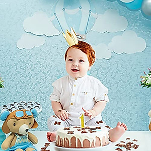 500 Pieces Bear Shaped Confetti Baby Shower Decorations Blue Brown Bear Paper Confetti Bear Table Party Arrangement Sprinkles Bear Birthday Party Decorations for Baby Shower Party Table Home