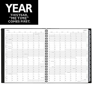 2022 Weekly & Monthly Planner by AT-A-GLANCE, 8-1/2" x 11", Large, Block Format, Elevation, Black (75950P05)