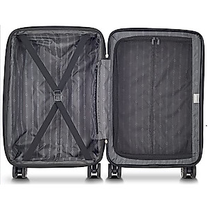 DELSEY Paris Jessica Hardside Expandable Luggage with Spinner Wheels (Black, Carry-On 21-Inch)