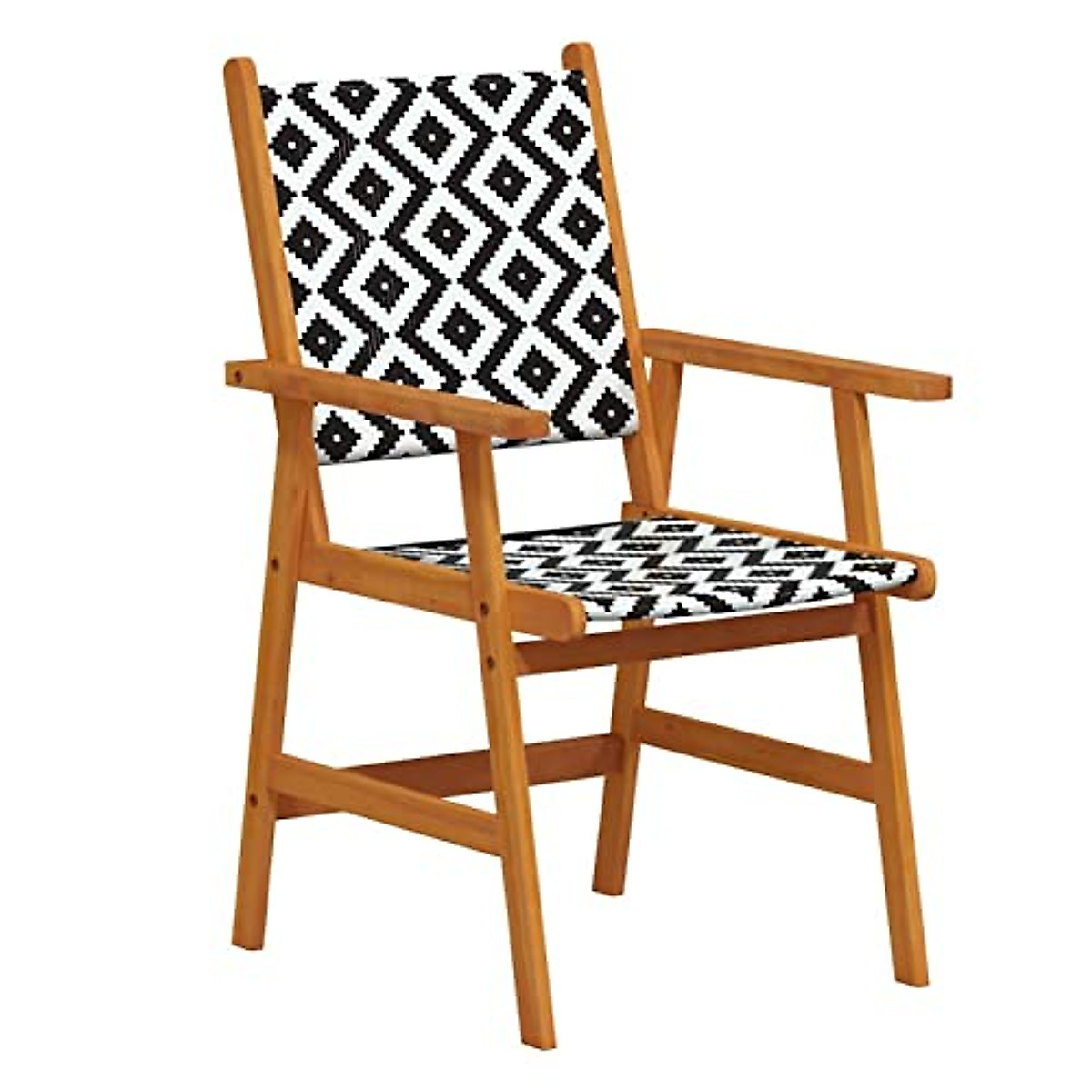 Camerina 5 Piece Patio Dining Set Patio Table and Chairs Set Outdoor Patio Dining Set Outdoor Dining Table Set Solid Acacia Wood 3087124