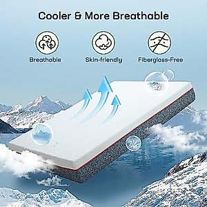 Marsail Queen Mattress, 10-inch Gel Memory Foam Mattress, Medium-Firm Queen Mattress in a Box for Pressure Relief & Support, Breathable Cooling Queen Size Mattress with Zippered Cover