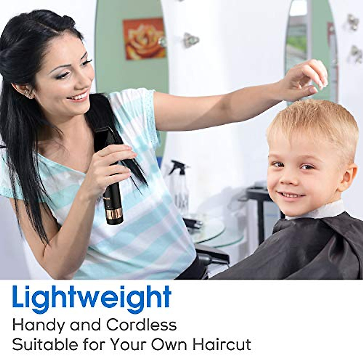 WARMLIFE Hair Clippers for Men, Professional Barber Clippers for Hair Cutting, Upgrade Cordless Hair Trimmer for Men with Apron, Scissors, Combs and Portable Case, X5-New, 18 Piece Set