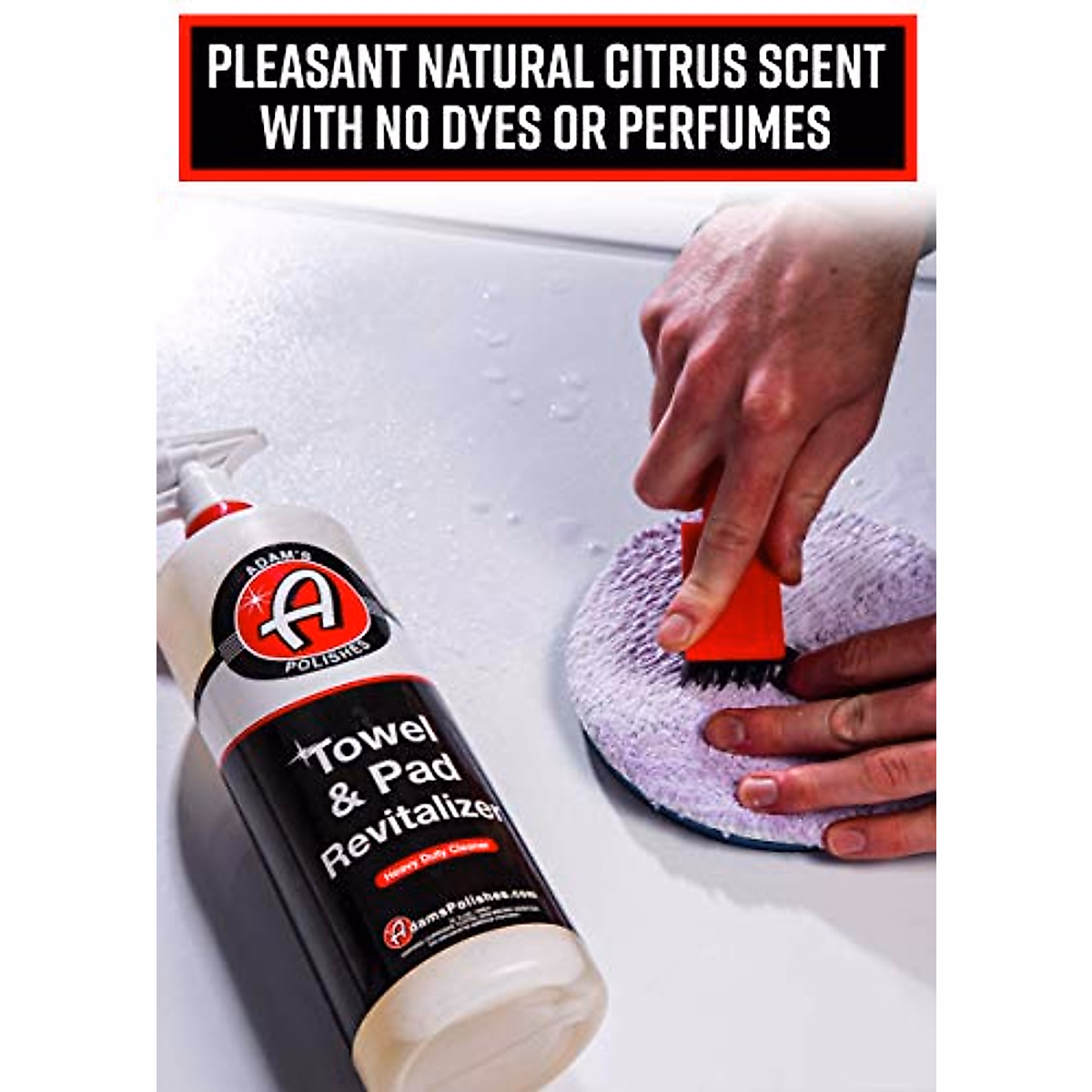 Adam's Microfiber Towel & Pad Cleaner - Keep Your Detailing Cloths, Applicators, & Pads Bright and Soft to Ensure a Scratch Free Surface - Tough on Grime, Gentle on Microfiber & Pads (32oz)