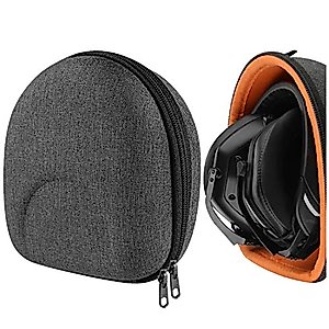Geekria Shield Headphone Case Compatible with V-Moda Crossfade M-100, Crossfade 2 Wireless, Crossfade XS Case, Replacement Hard Shell Travel Carrying Bag with Cable Storage (Dark Grey)