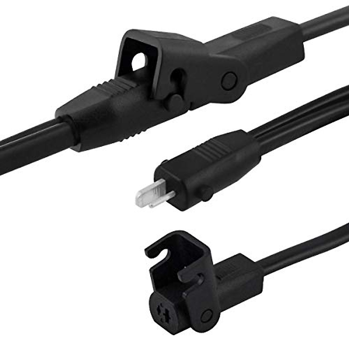 STAIGO 2 Pin Splitter Lead Y Power Cable 2 Motors to 1 Power Supply for Electric Recliner Lift Chair Used to Connect 2 Lift Chair Electric Recliner Motors to 1 Power Supply Transformer (1M)