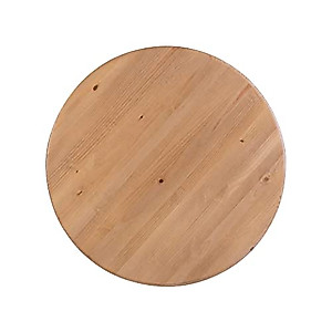 Powell Rustic Honey Natural Pedestal Round Top Sophia Dining Table