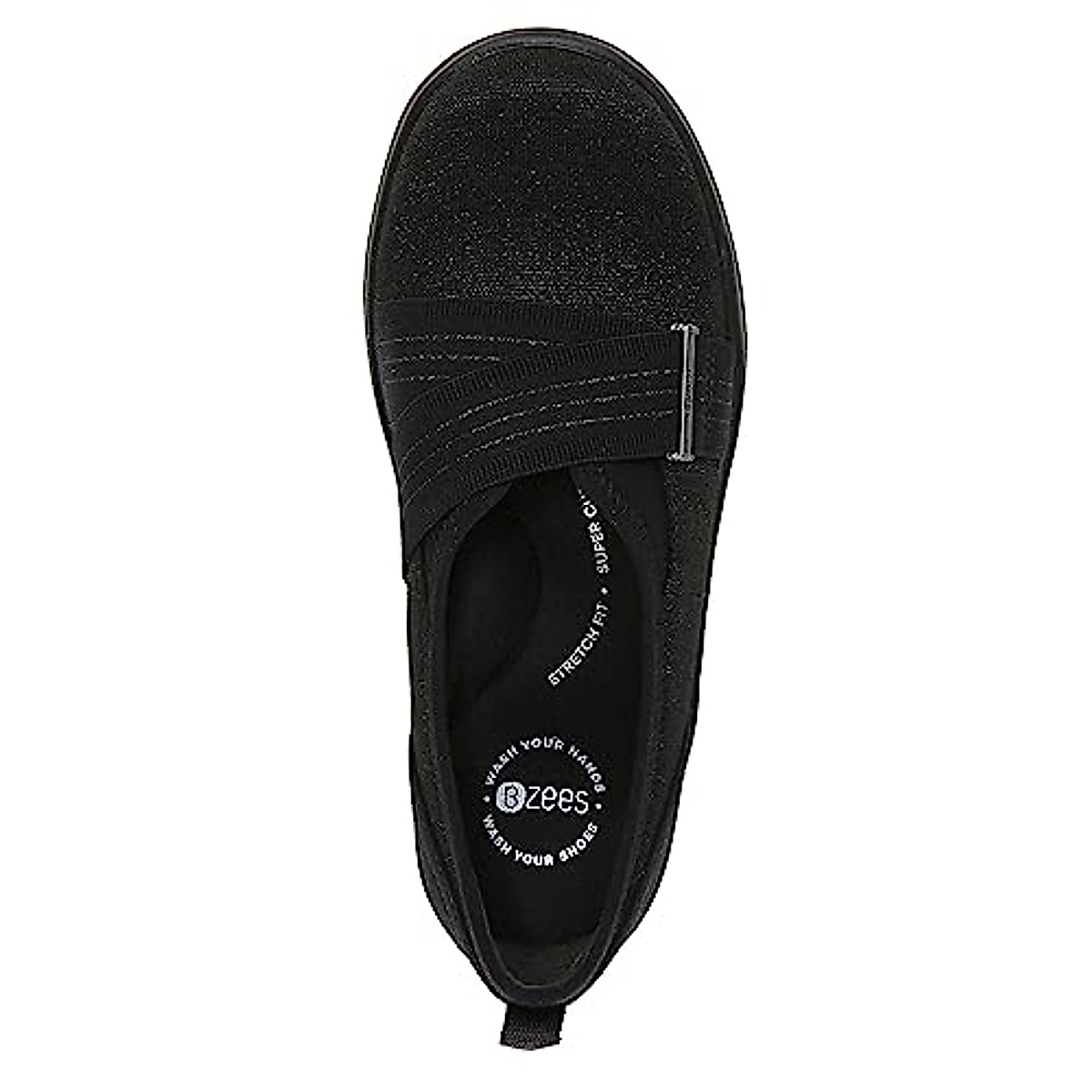 BZees Women's Niche III Flat, Blacknet, 8 Wide