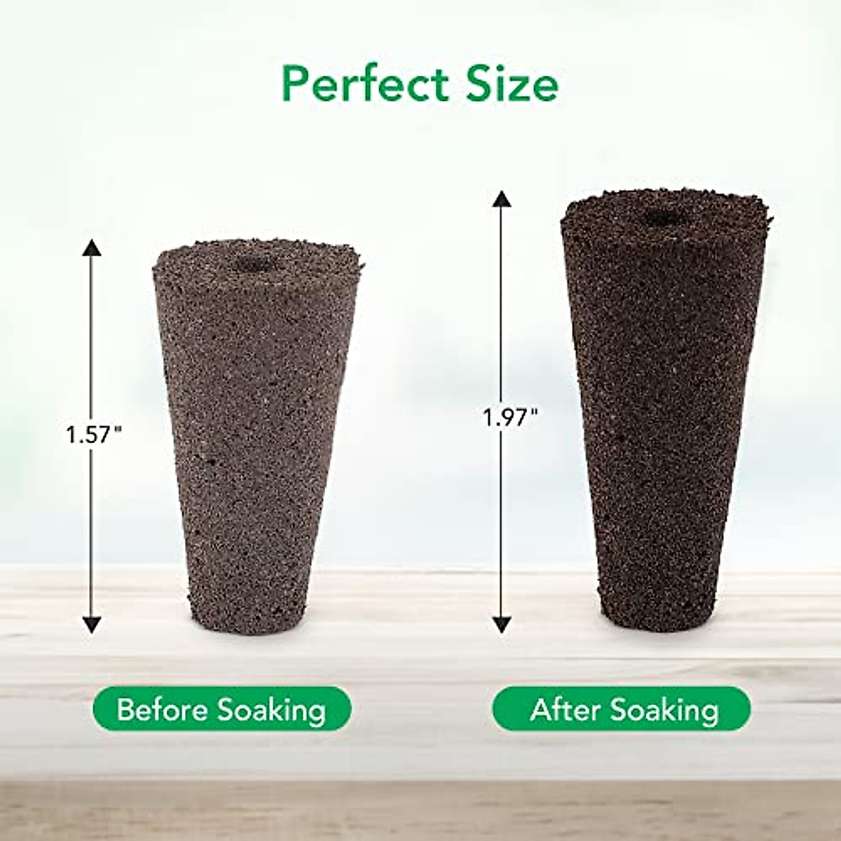 JustSmart 60 Pack Growth Sponges, Replacement Root Growth Sponges Seed Pods Compatible IGS-20SE, Seedling Starter Sponges Kit for Hydroponic Growing System Indoor Garden