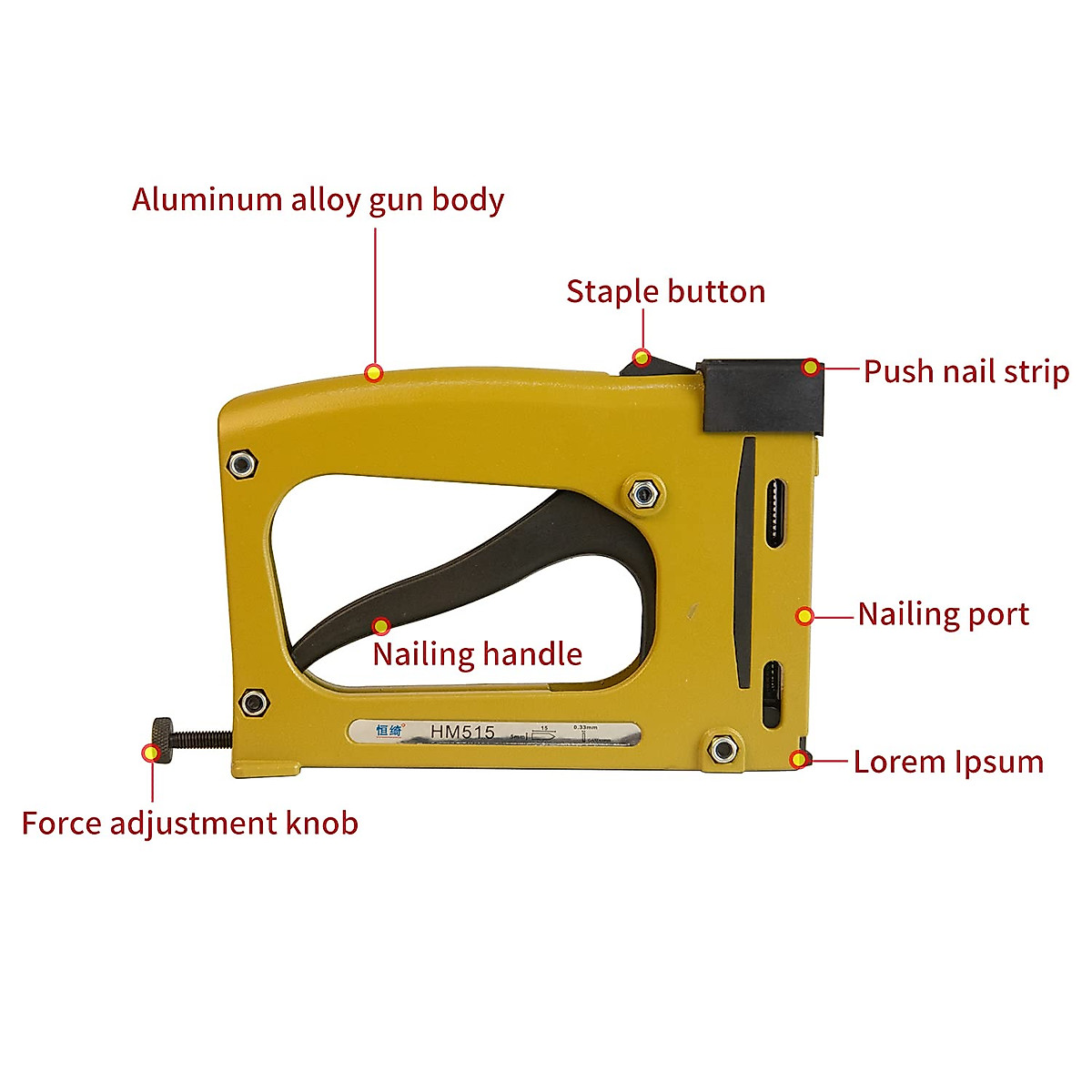 yeshine Point Drivers for Picture Framing Pro-Framing Dual Point Driver Point Nail Gun with Nails Lightweight Picture Frame Stapler Metal for Joiner DIY 1000 Points