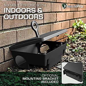 Rat & Mouse Bait Station - 2 Pack - Rat Bait Stations for Rats and Mice Outdoor/Indoor - Tamper Resistant - Child & Pet Safe Rodent Bait Station - Outside Traps for Mice - Bait Box Pest Control