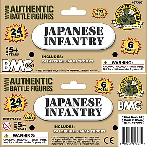 BMC CTS WW2 Japanese Plastic Army Men - 24pc Tan Imperial Japan Soldier Figures